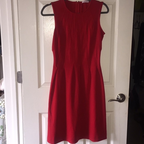 Calvin Klein | Dresses | Calvin Klein Red Dress Size 4 | Poshmark